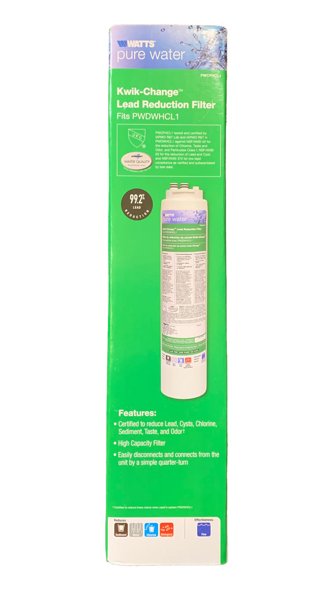 WATTS Replacement filter PWCFHCL1 for (PWDWHCL1 lead filtration system ...